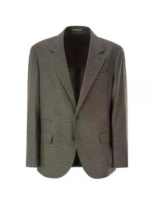 Brunello Cucinelli Check-pattern Long-sleeve Blazer