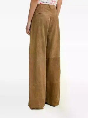 GESTUZ Estelle Croc-effect Palazzo Trousers