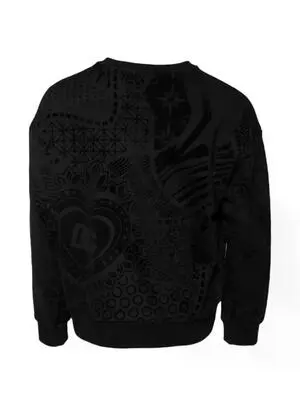Dolce & Gabbana Geometric Pattern Crew Neck Long Sleeve Sweater