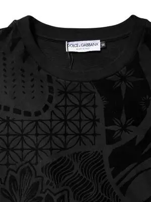 Dolce & Gabbana Geometric Pattern Crew Neck Long Sleeve Sweater