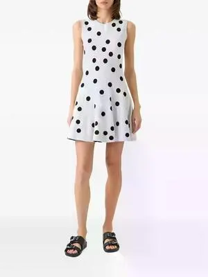 Akris Polka Dot Sleeveless Knit Dress