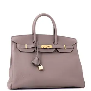 Hermès Birkin Handbag Grey Togo With Gold Hardware 35