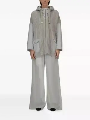 Herno Ribbed-knit Panelled Cardigan