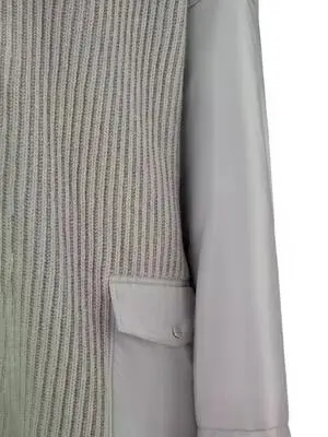 Herno Ribbed-knit Panelled Cardigan