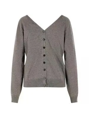 LISA YANG V-neck Cashmere Cardigan - Brown