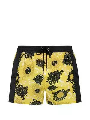 Dsquared2 Graphic Print Swim Shorts - Yellow