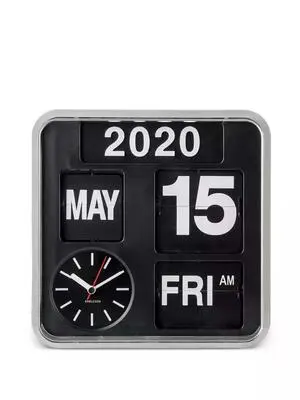 KARLSSON Mini Square Flip Wall Clock - Grey