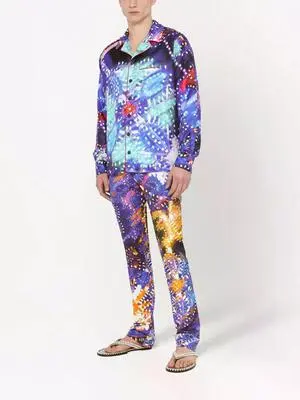 Dolce & Gabbana Psychedelic-print Silk Shirt