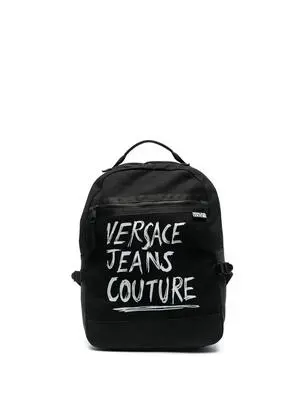 Versace Graffiti Logo Backpack - Black