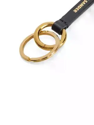 JIL SANDER Logo Embossed Leather Keyring