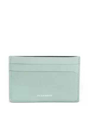 JIL SANDER Logo-embossed Card Holder - Green