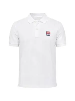 DIESEL® Smith Logo-patch Polo Shirt - White