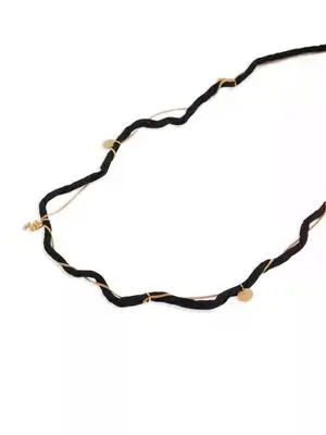 JIL SANDER Zodiac Pendant Silk-torchon Necklace