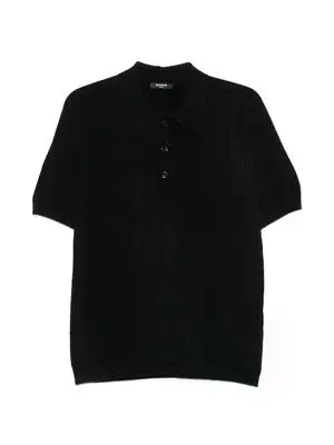 Balmain Ribbed-knit Polo Shirt