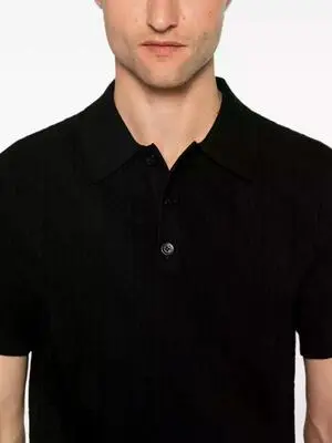 Balmain Ribbed-knit Polo Shirt