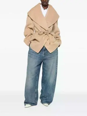 Sportmax Shawl-collar Wool Coat - Neutrals