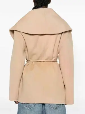 Sportmax Shawl-collar Wool Coat - Neutrals