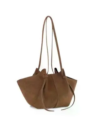 Yuzefi Mochi Pleated Shoulder Bag - Brown