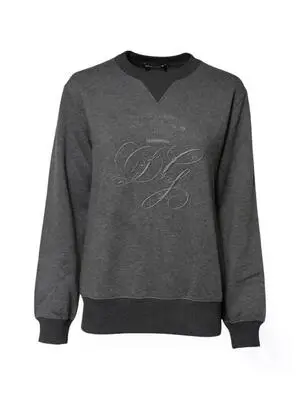 Dolce & Gabbana Embroidered Logo Crew Neck Sweater