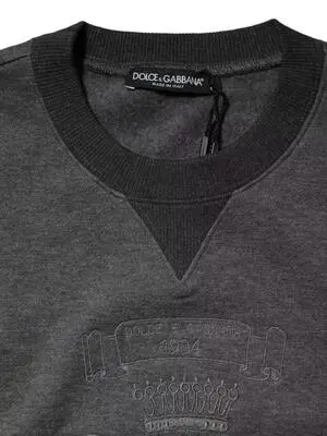 Dolce & Gabbana Embroidered Logo Crew Neck Sweater