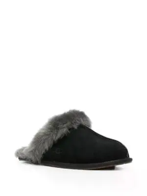 UGG Scuffette Ii Shearling Trim Leather Mules - Black