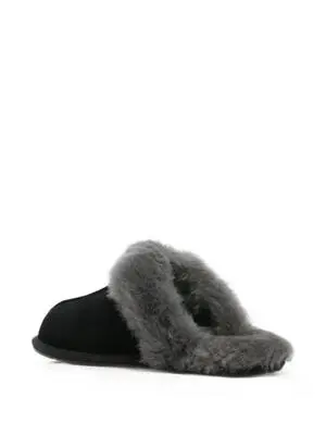 UGG Scuffette Ii Shearling Trim Leather Mules - Black