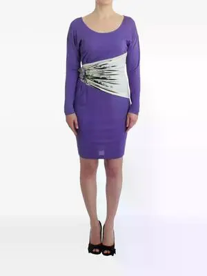 Roberto Cavalli Floral Print Jersey Knit Mini Dress
