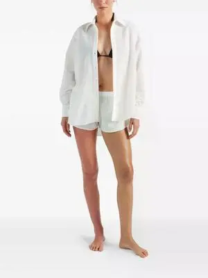 Hunza G Seersucker Oversized Shirt - White