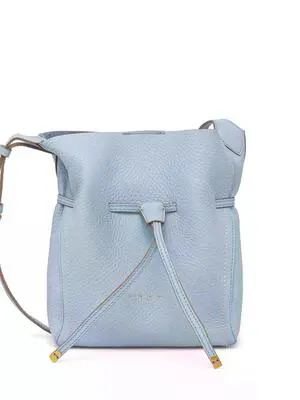 GIANNI CHIARINI Sienna Grained Leather Shoulder Bag - Blue