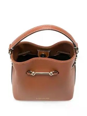 Strathberry Mini Corda Bucket Leather Tote Bag - Brown