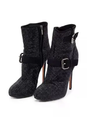 LE SILLA Embellished Buckled Ankle Boots