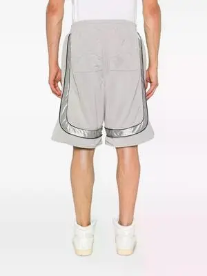 Rhude Logo Print Mesh Shorts - Grey