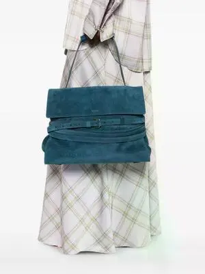 Moschino Suede Tote Bag With Buckle Detail