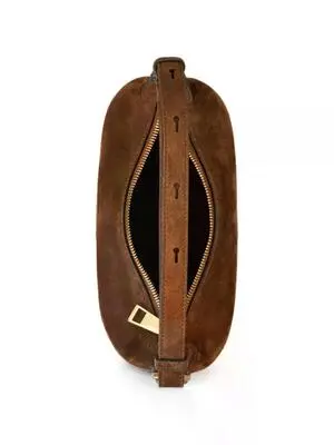 TOD'S Suede Mini Bag With Metal Dots - Brown