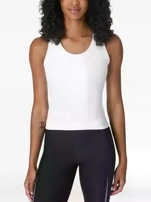 Sweaty Betty Ribbed Knit Racerback Tank Top - White