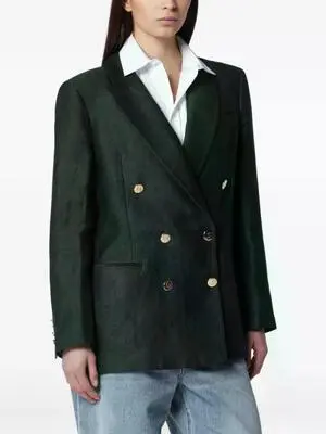 VITOVI Herringbone Double-breasted Blazer