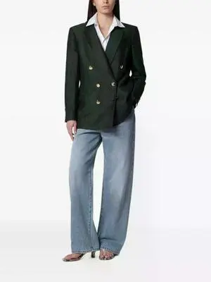 VITOVI Herringbone Double-breasted Blazer