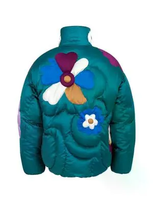 Dolce & Gabbana Floral Appliqué Padded Jacket