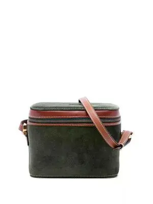 Loewe Suede Anagram Vanity Bag - Green