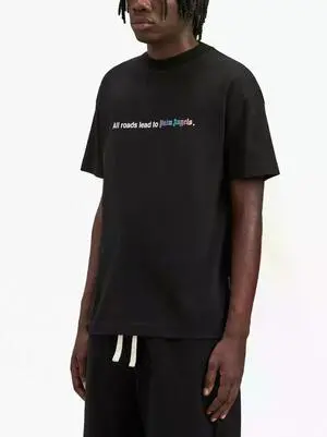 Palm Angels Logo-print Crew-neck T-shirt
