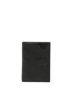 Mcm Logo-stamp Leather Wallet - Black