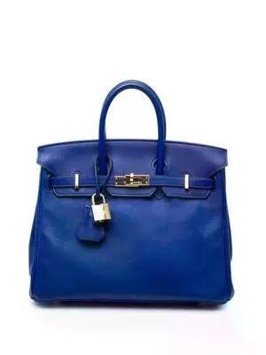 Hermès 2015 Swift Birkin 25 Retourne Handbag - Blue