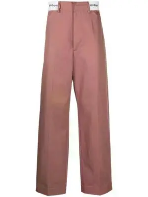 Palm Angels Logo Waist Cotton Trousers