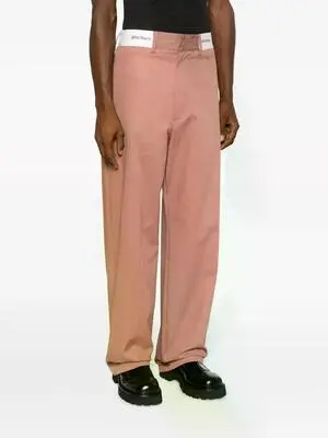 Palm Angels Logo Waist Cotton Trousers