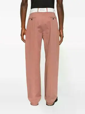 Palm Angels Logo Waist Cotton Trousers
