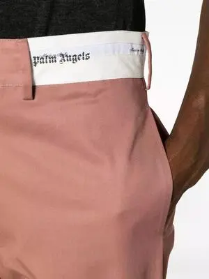 Palm Angels Logo Waist Cotton Trousers