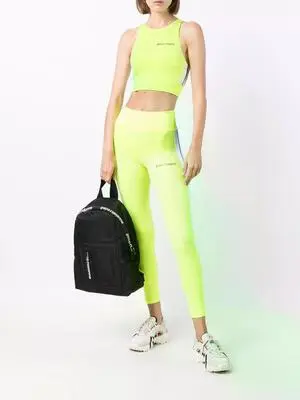 Palm Angels Cropped Logo Tank Top