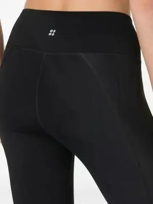 Sweaty Betty Ribbed Flared Leggings - Black