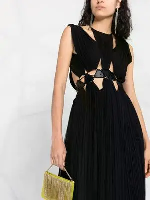 Alberta Ferretti Silk Cut-out Halterneck Maxi Dress