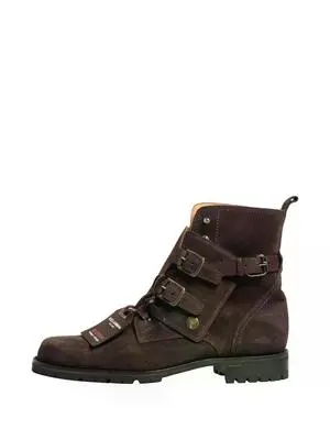 Dolce & Gabbana Suede Ankle Boots With Buckle Fastenings